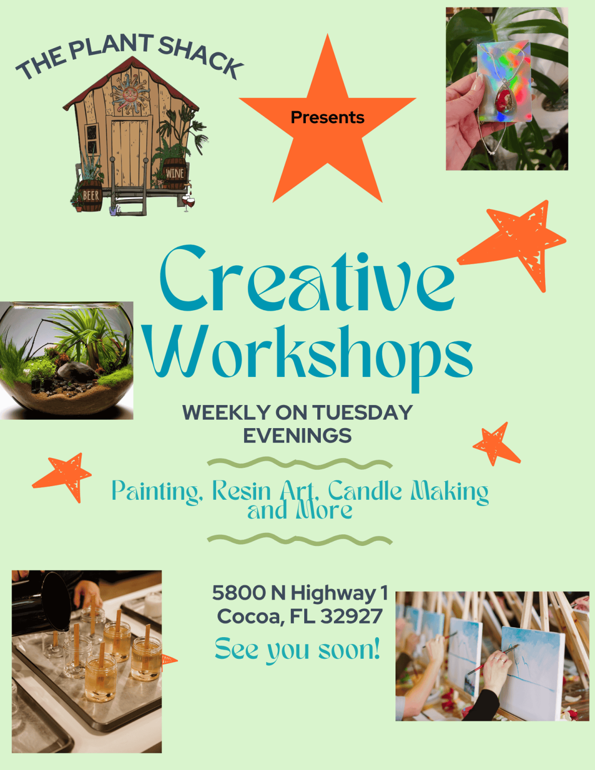 Weekly Creative Workshops at The Plant Shack - The Plant Shack